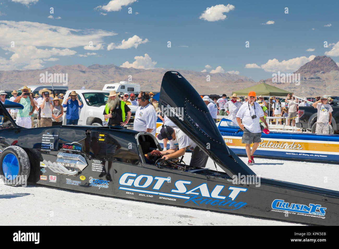 Blown Fuel Lakester Class AA/BFL of Got Salt Racing on Start Line at ...