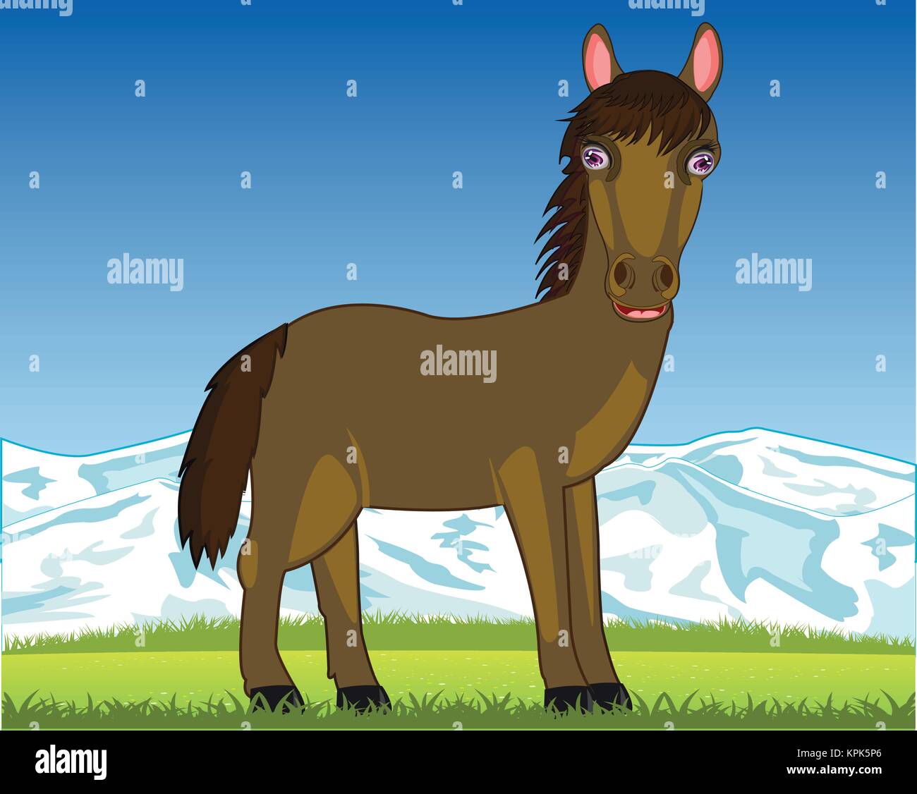 Horse on pasture Stock Vector Image & Art - Alamy