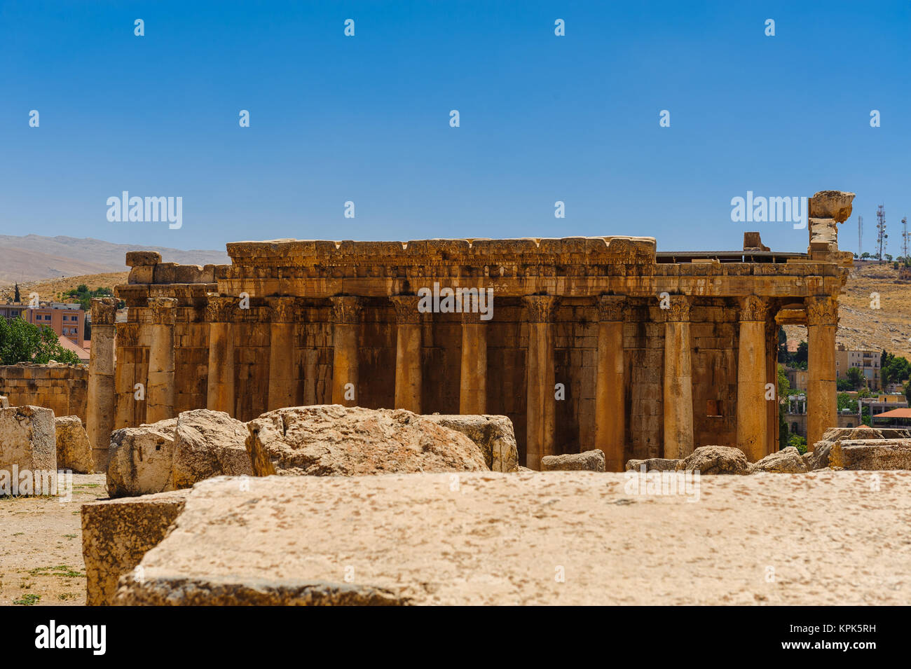 Baalbek Ancient city in Lebanon.Heliopolis temple complex.near the ...