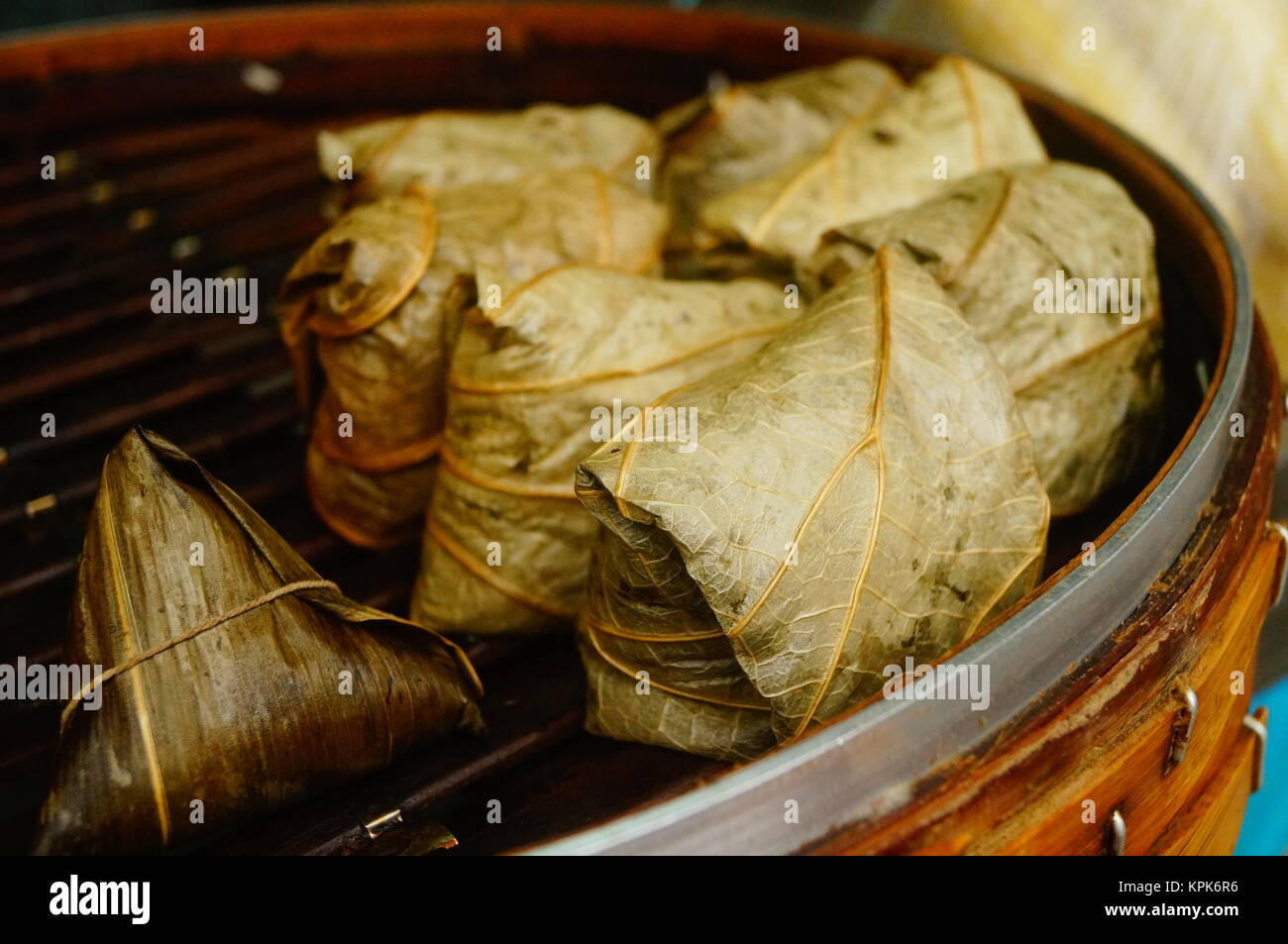 Traditional Chinese food: zongzi and glutinous rice chicken Stock Photo ...