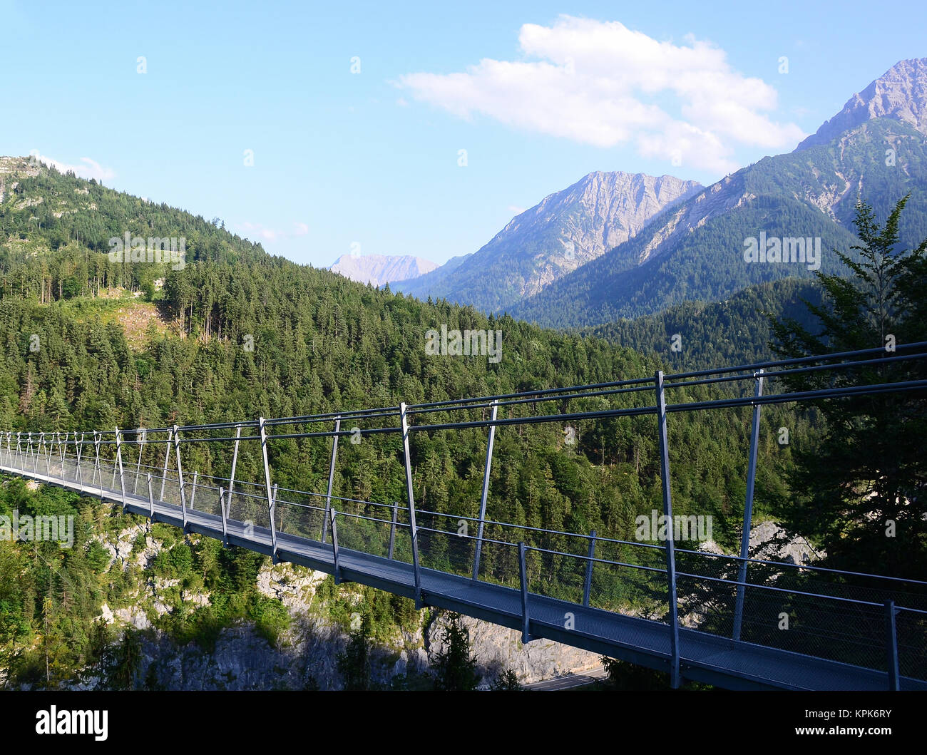 Footbridge over the valley in Austria Stock Photo - Alamy