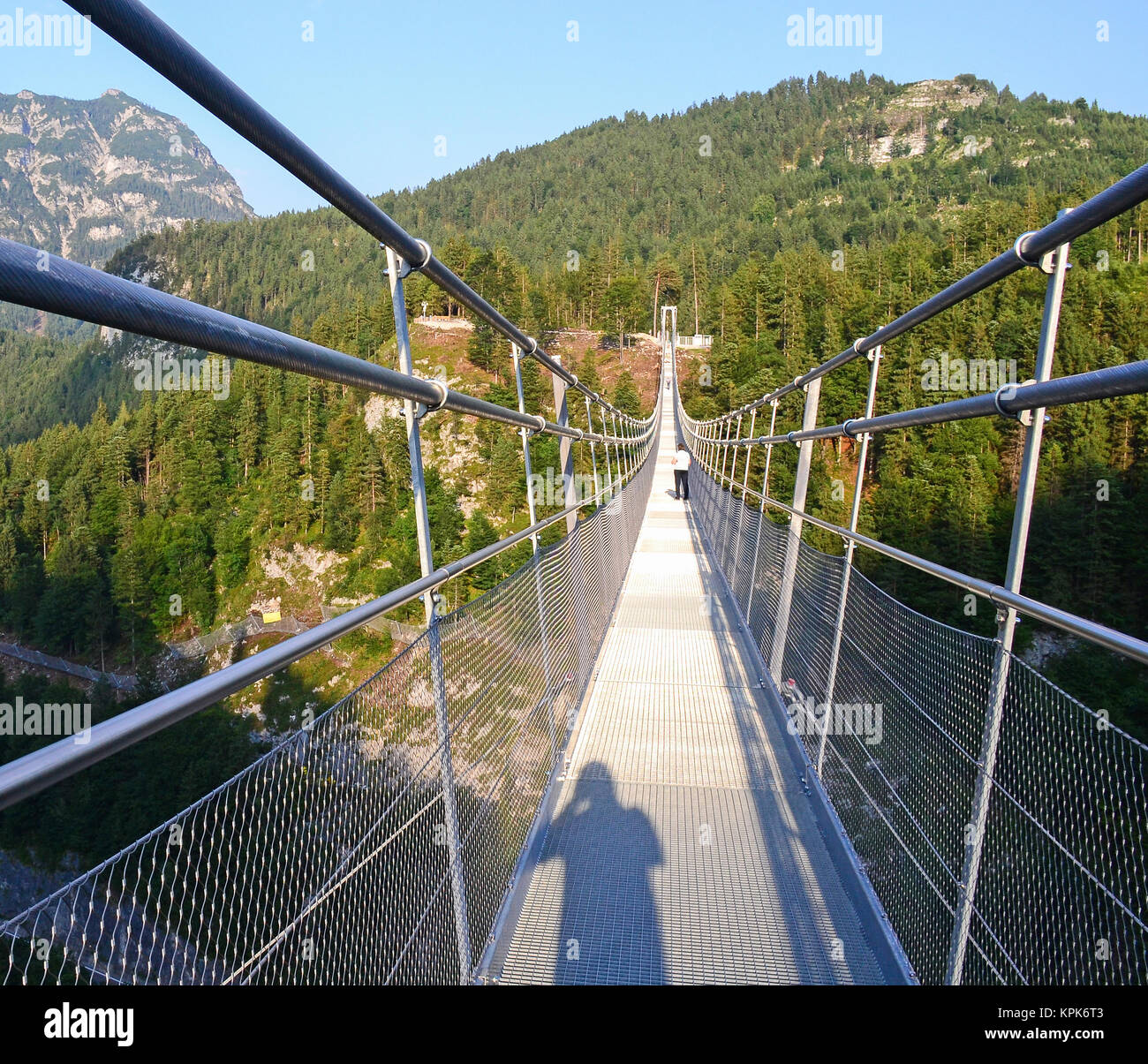 Footbridge over the valley in Austria Stock Photo - Alamy