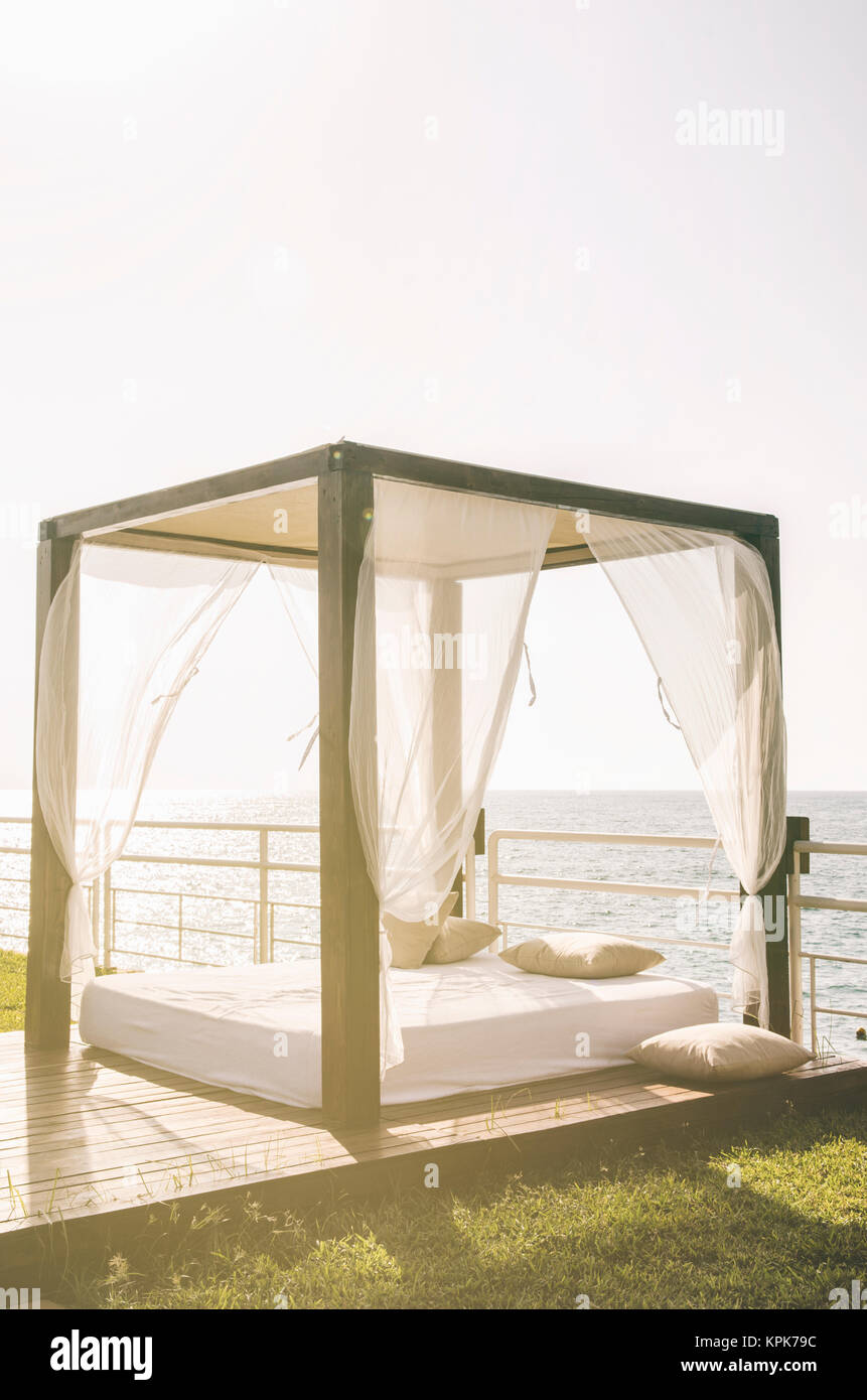 Shading structure on the beach Stock Photo - Alamy