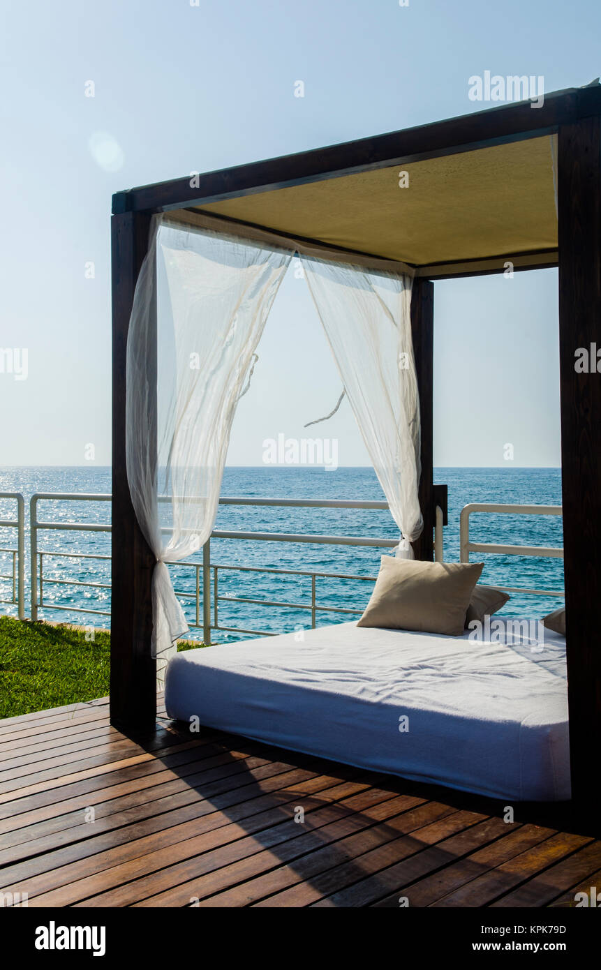 Shading structure on the beach Stock Photo - Alamy