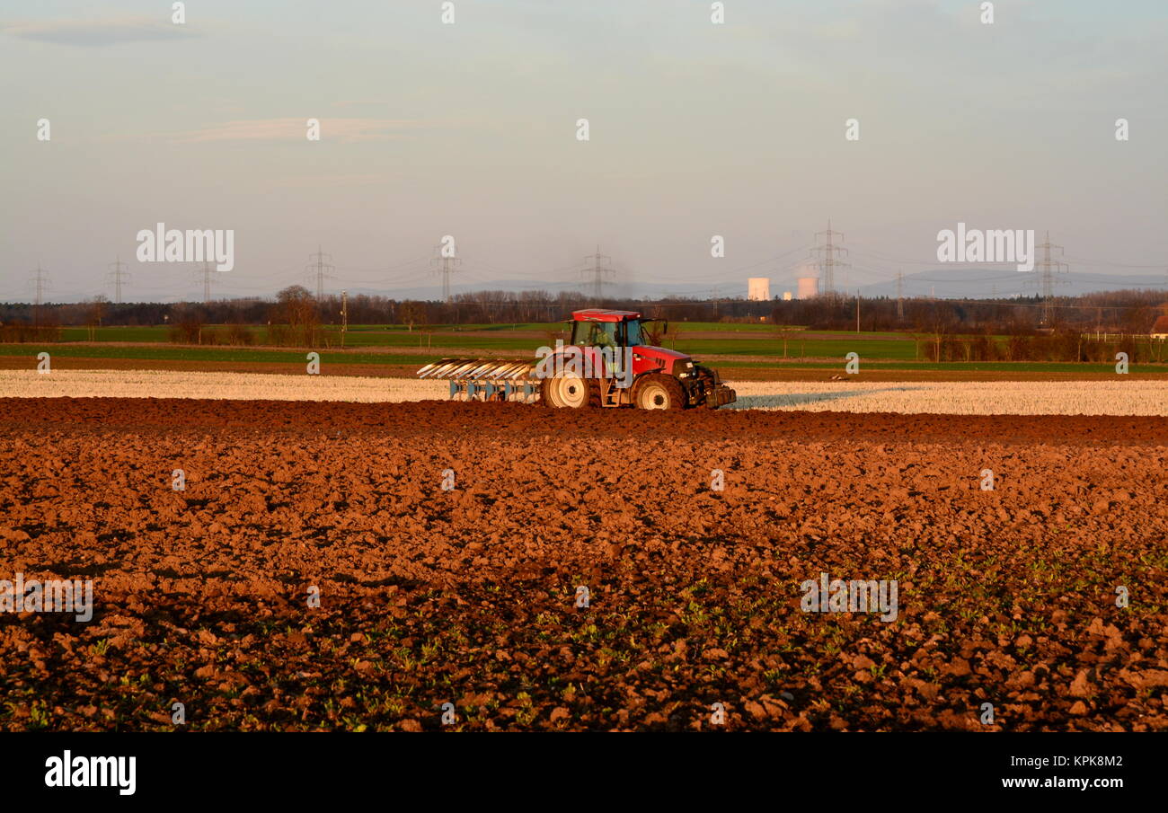 plowing in the district of rÃ¼lzheim Stock Photo - Alamy