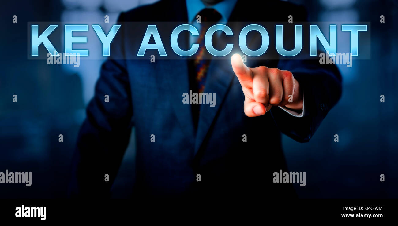 Sales Manager Pushing KEY ACCOUNT Stock Photo - Alamy