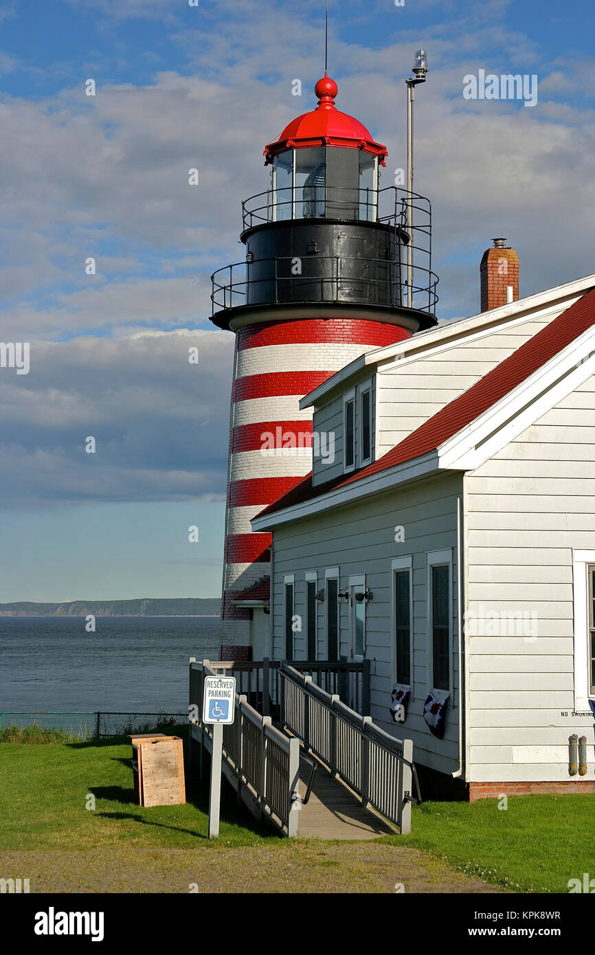USA, Maine, Lubec. West Quoddy Head LIghthouse Stock Photo - Alamy