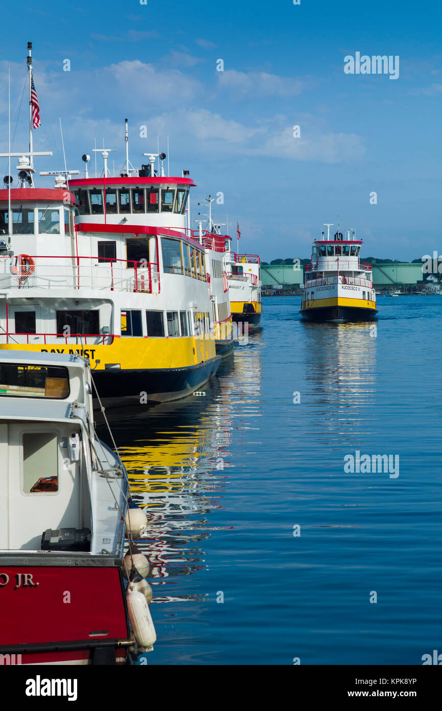 USA, Maine, Portland, Portland waterfront, Casco Bay ferries Stock ...