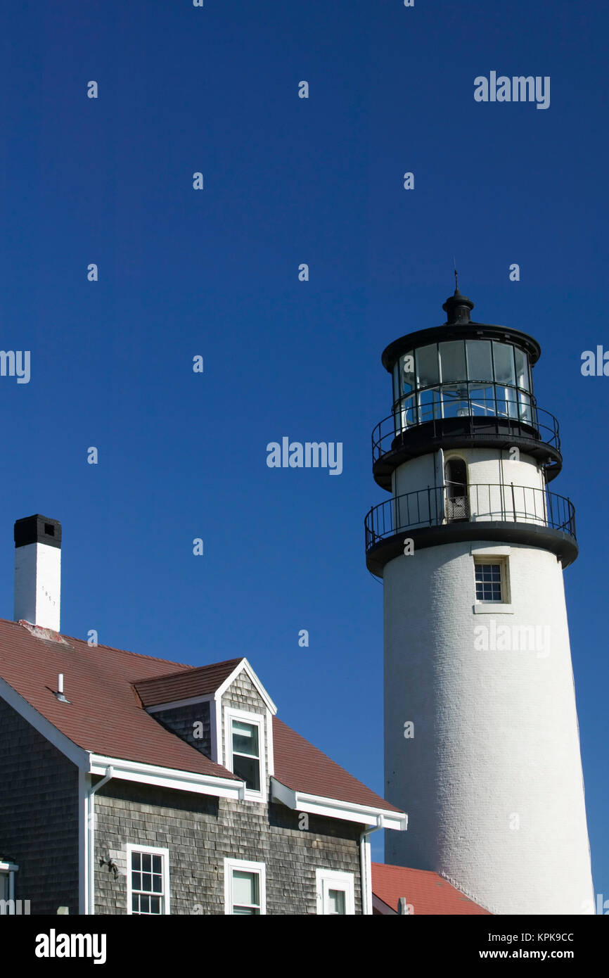 USA, MASSACHUSETTS, Cape Cod: Truro, Cape Cod Light, Lighthouse Stock ...