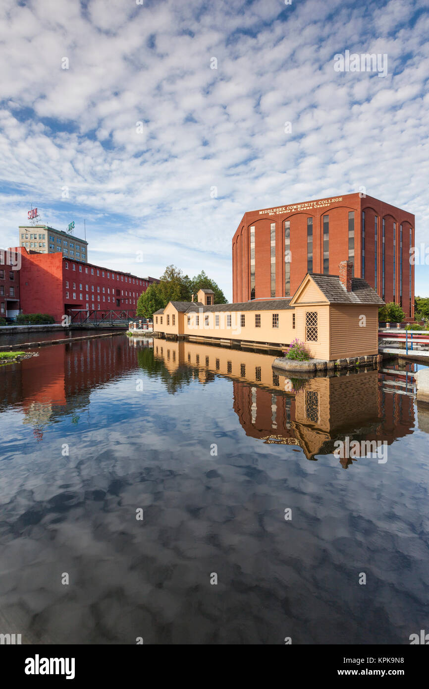 USA, Massachusetts, Lowell, Lowell National Historic Park, Lower Locks ...