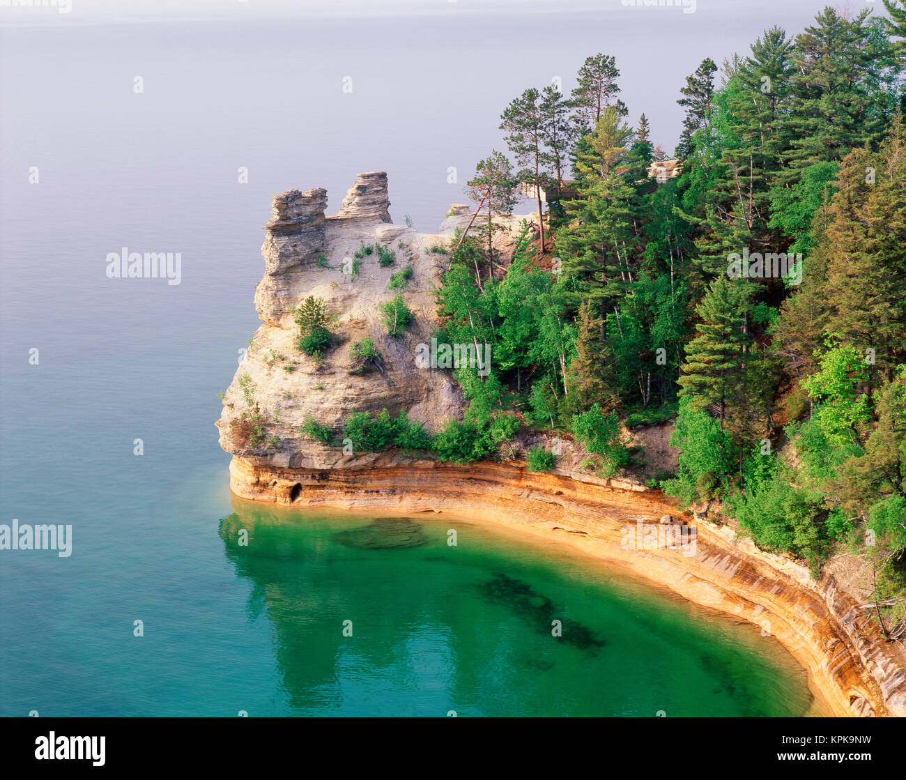 USA, Michigan, Miner's Castle, Pictured Rocks National Seashore on Lake ...
