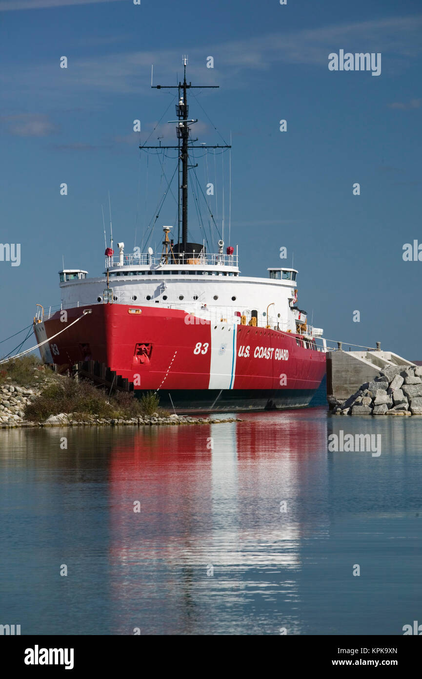 USA, Michigan, Straits of Mackinac: Mackinaw City, US Coast Guard ...