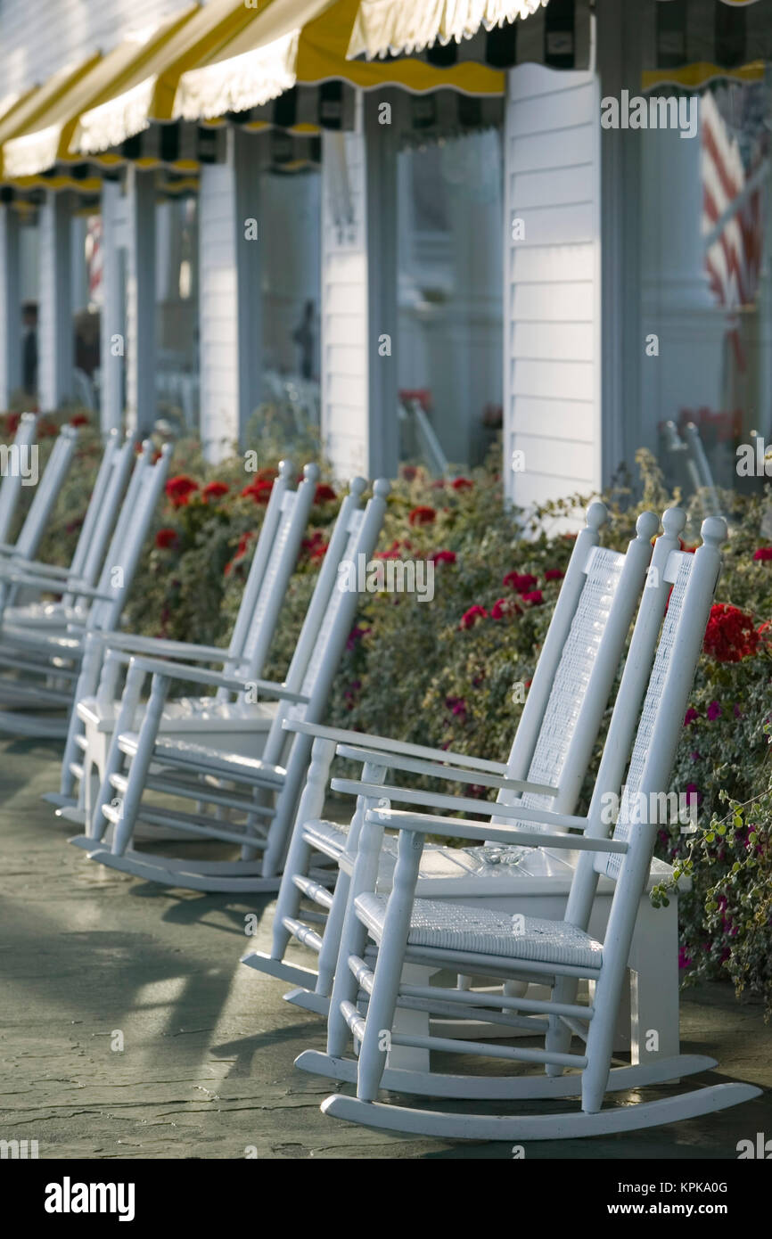 USA, Michigan, Straits of Mackinac: Mackinac Island, Grand Hotel ...