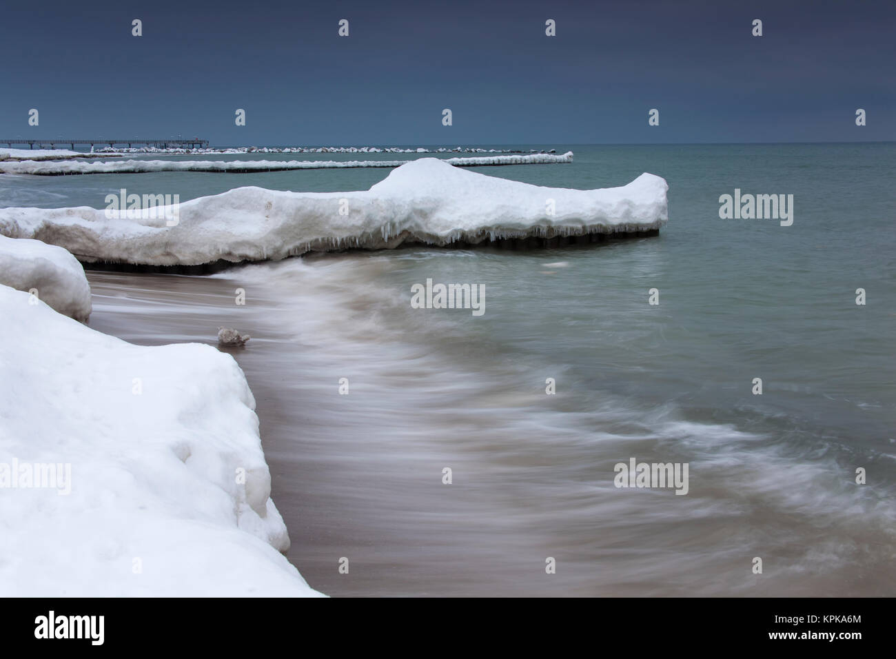 ice-cold winter storm on the baltic sea Stock Photo - Alamy