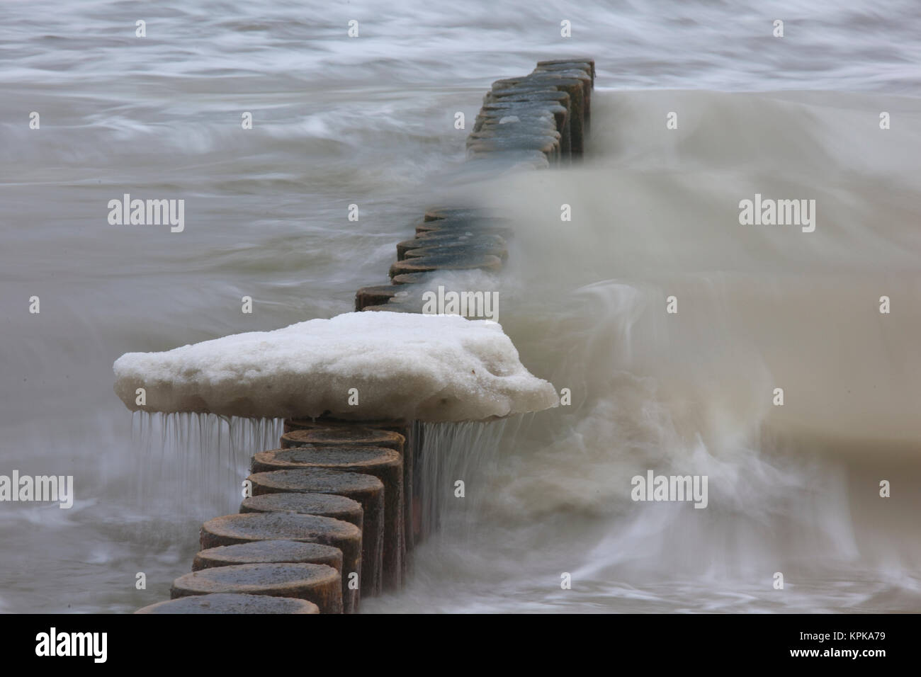 ice-cold winter storm on the baltic sea Stock Photo - Alamy
