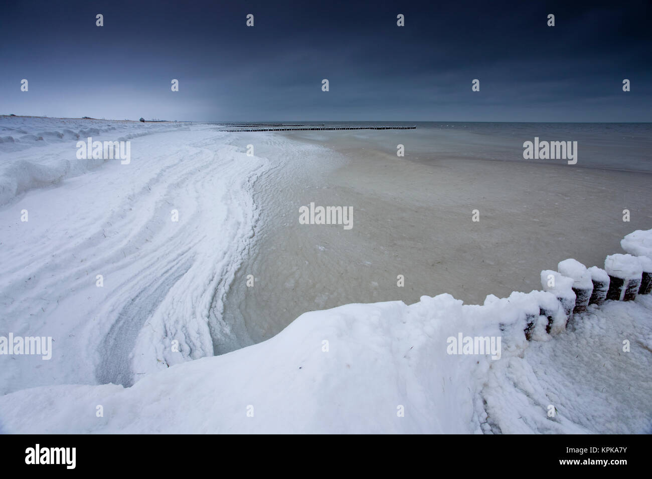 ice-cold winter storm on the baltic sea Stock Photo - Alamy