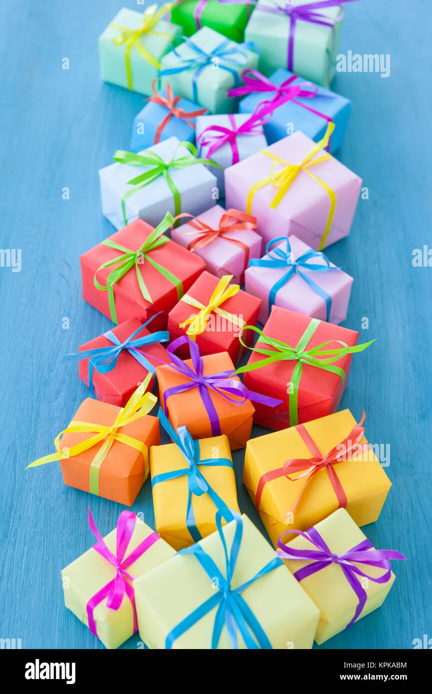 small colorful gifts Stock Photo - Alamy