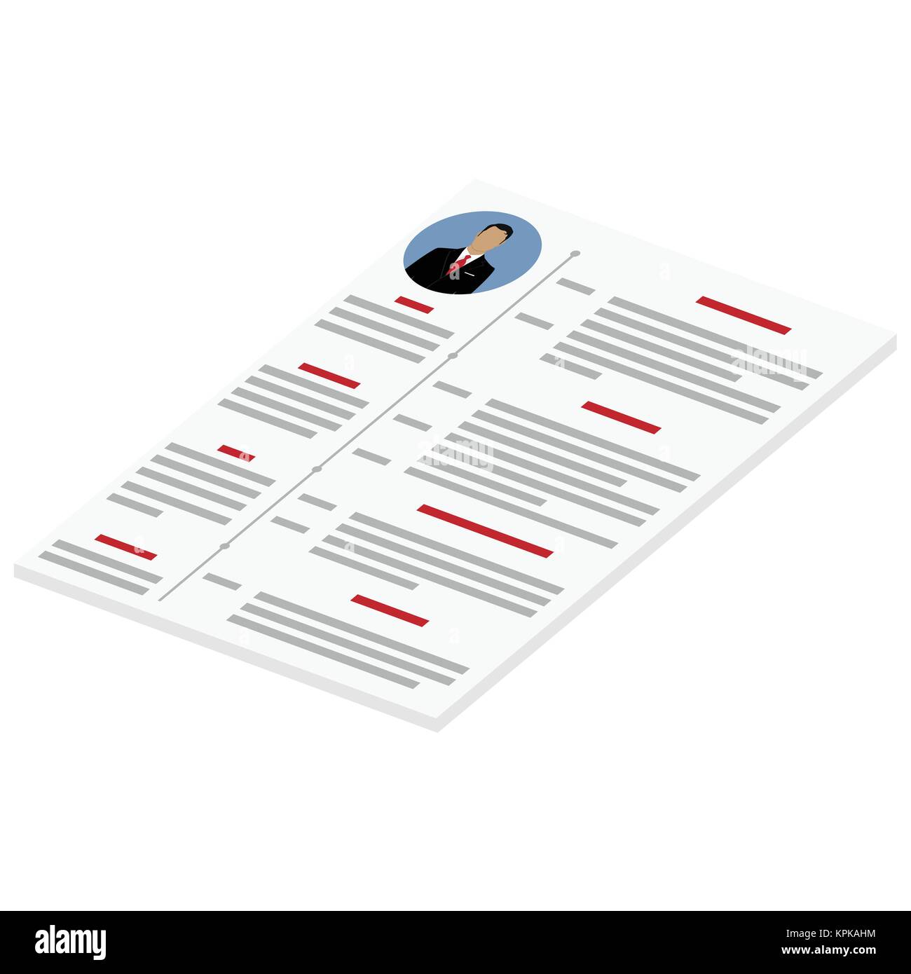 Vector illustration isometric perspective 3d cv or resume design ...