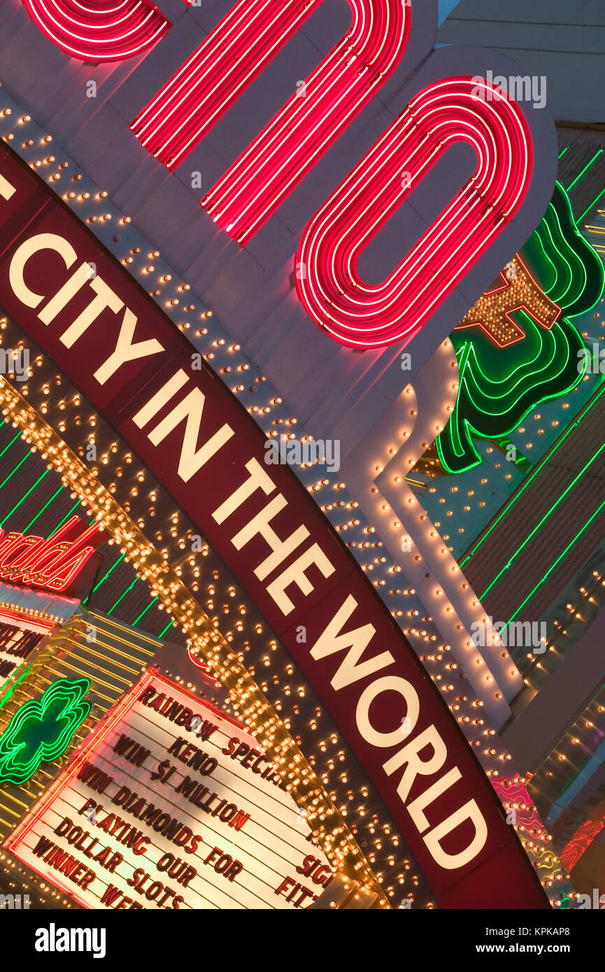 USA, Nevada Reno: Biggest Little City in the World Neon Sign, North ...