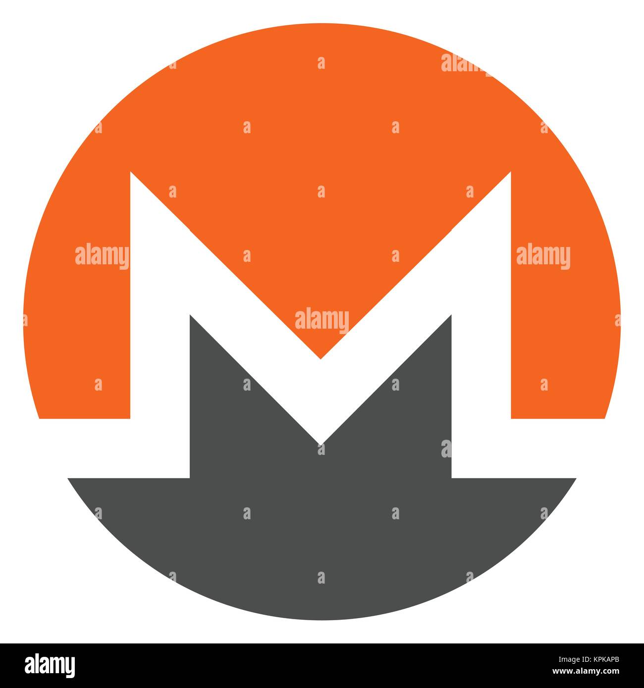 Vector illustration Monero crypto currency blockchain flat logo ...