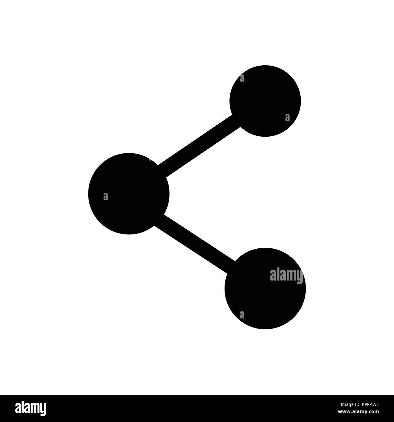 Vector illustration share icon isolated on white background. Connection ...