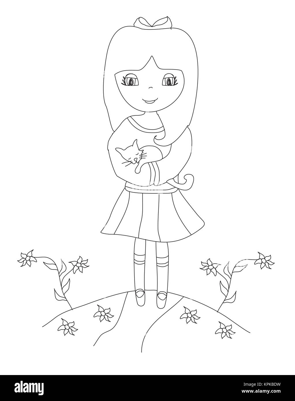 Sweet pretty girl in Cut Out Stock Images & Pictures - Alamy