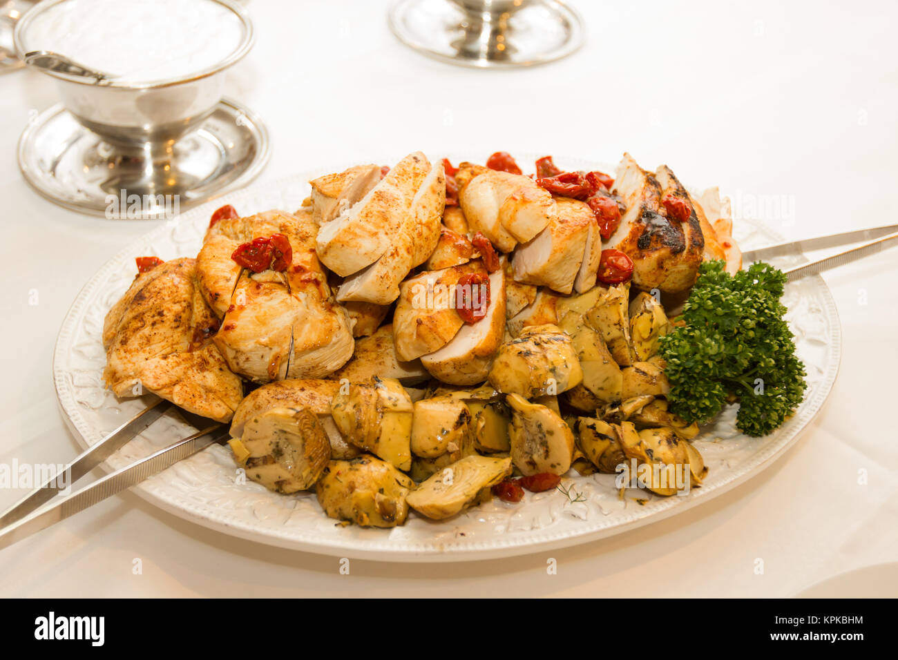 Catering Food Chicken Meat Stock Photo - Alamy
