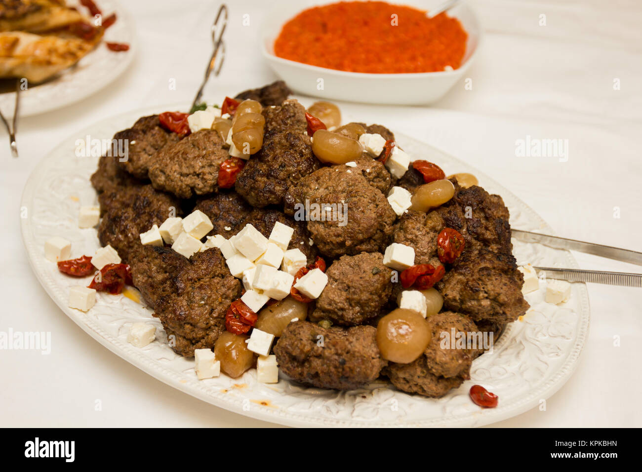 Catering Food Meatballs Stock Photo - Alamy