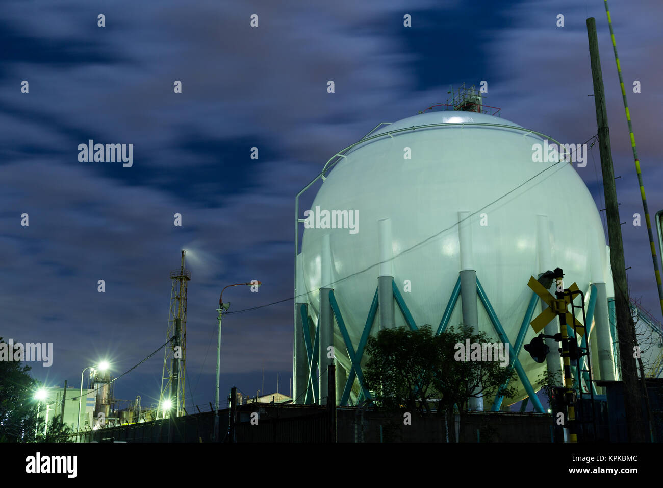 Natural Gas storage tanks Stock Photo - Alamy