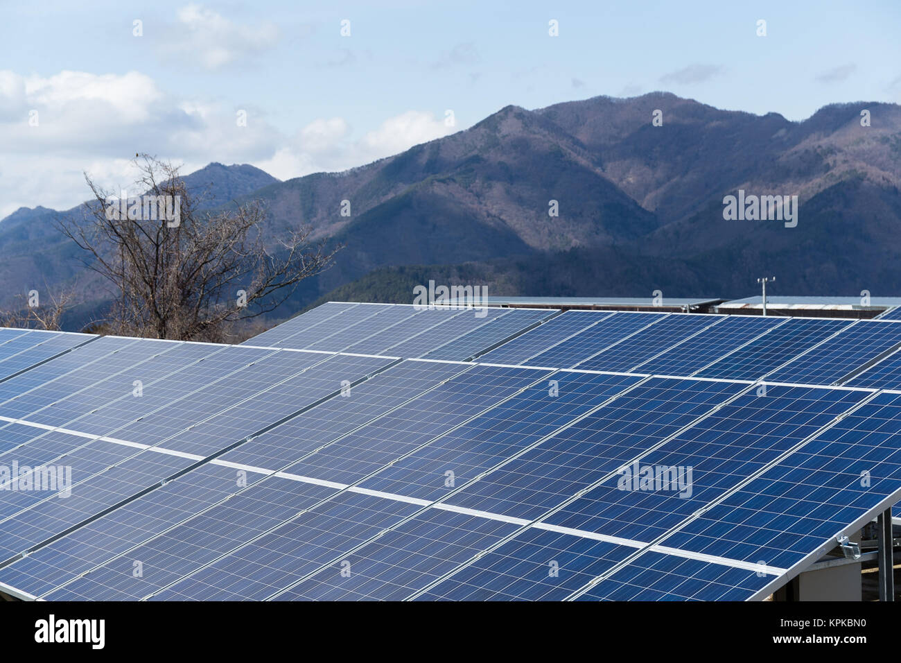Solar energy power in countryside Stock Photo - Alamy