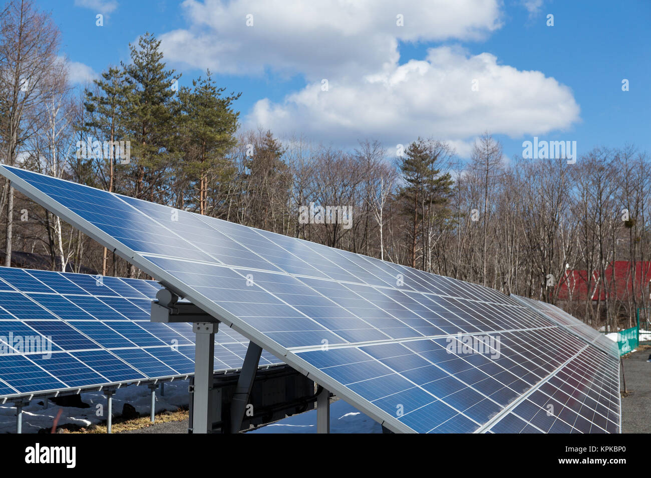 Solar panel with blue sky Stock Photo - Alamy
