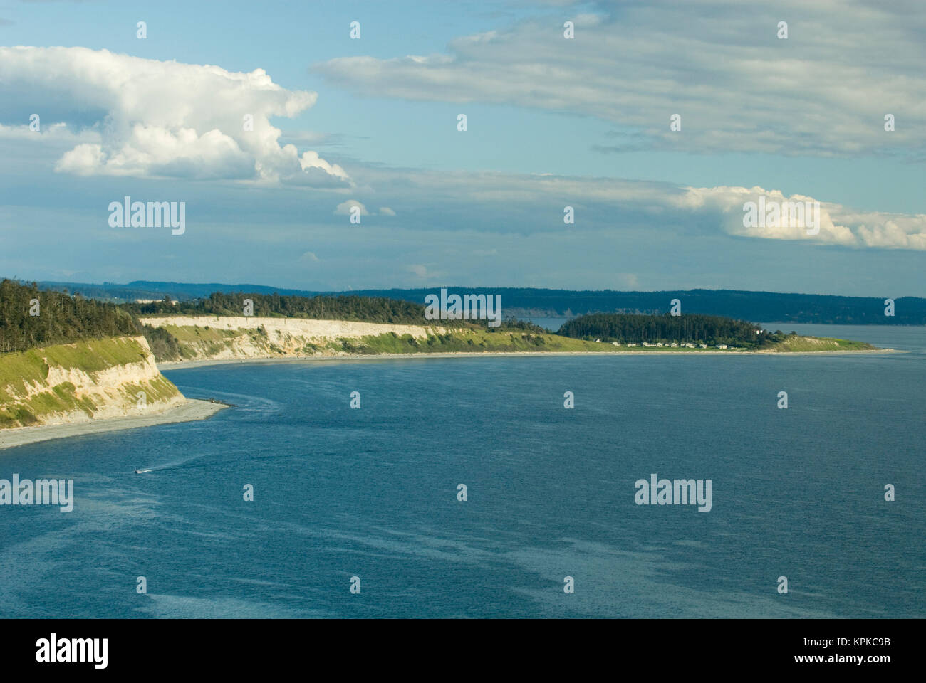 USA, WA, Puget Sound, Strait of Juan de Fuca, Whidbey Island. Sweeping ...