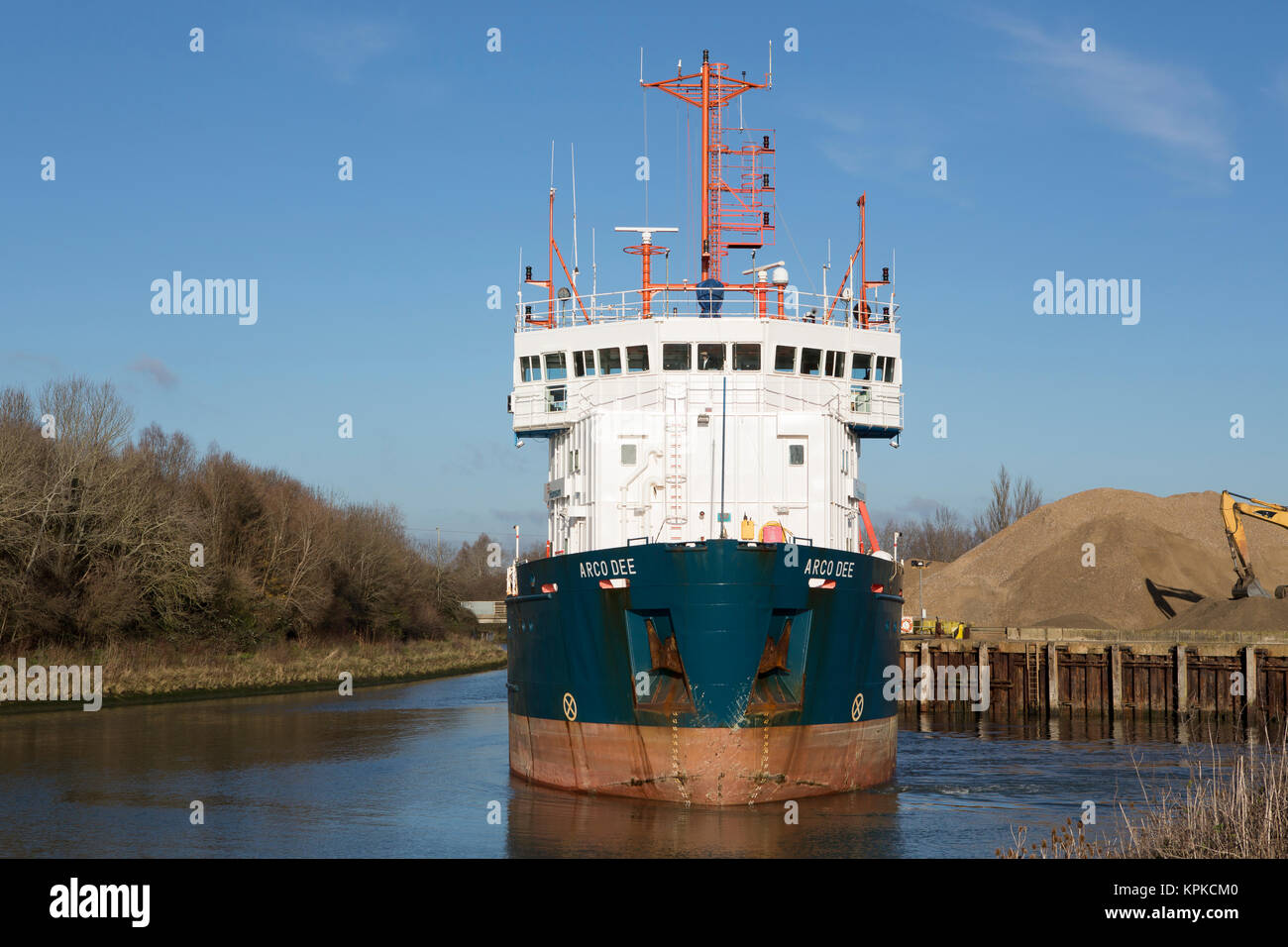 Arco Dee dredger in the upper reaches of Langstone harbour in Hampshire ...