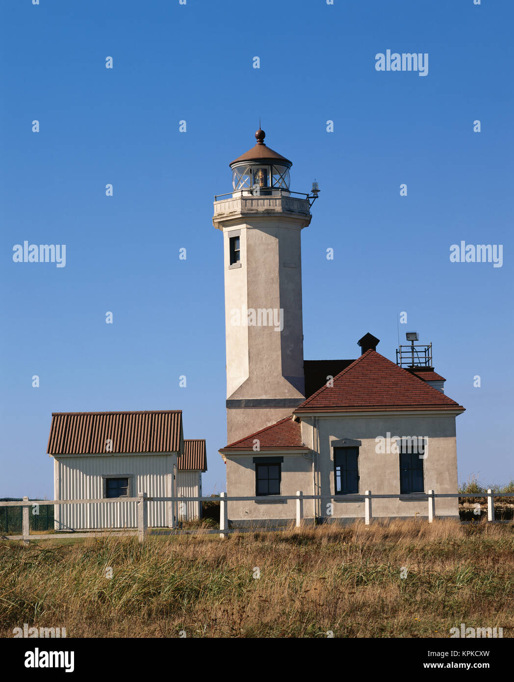 USA, Washington, Port Townsend, Point Wilson Lighthouse, Juan de Facial ...