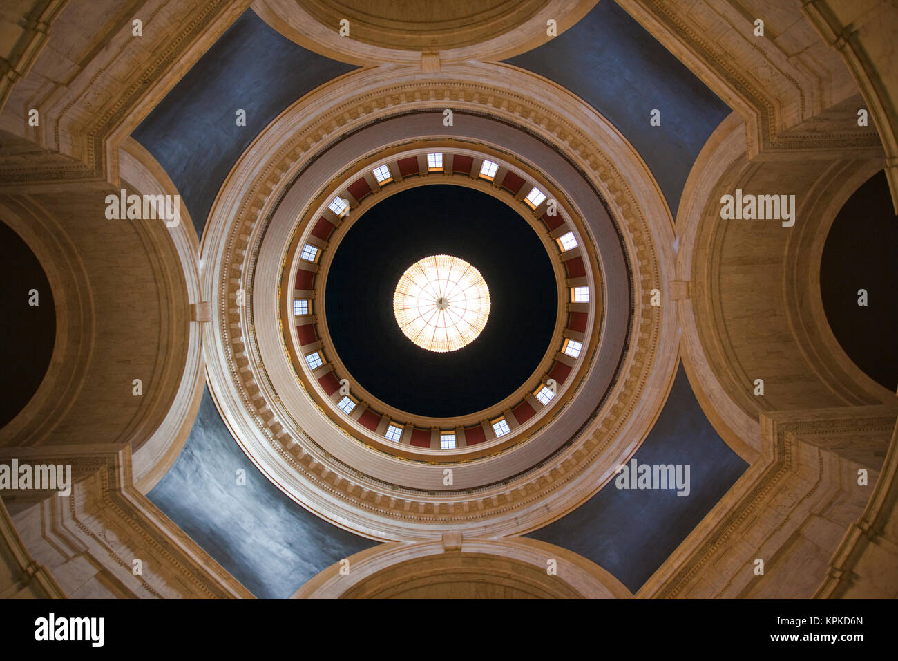 USA, West Virginia, Charleston. West Virginia State Capitol, rotunda ...