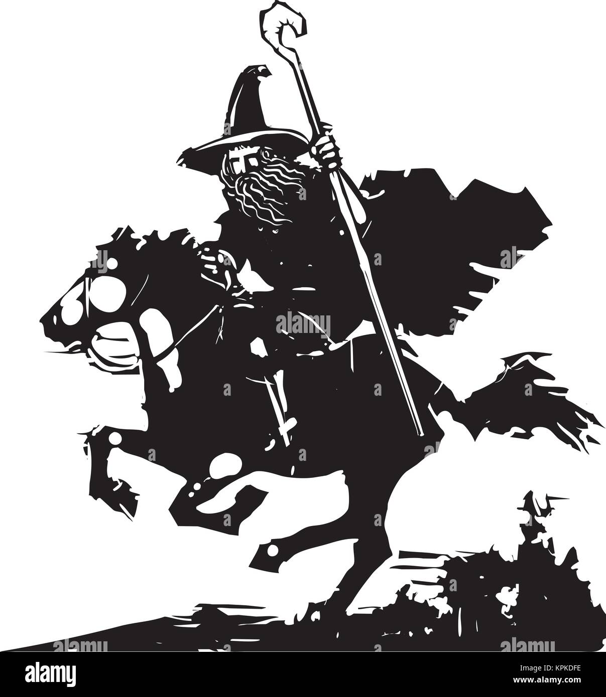 Horse with beard Stock Vector Images - Alamy