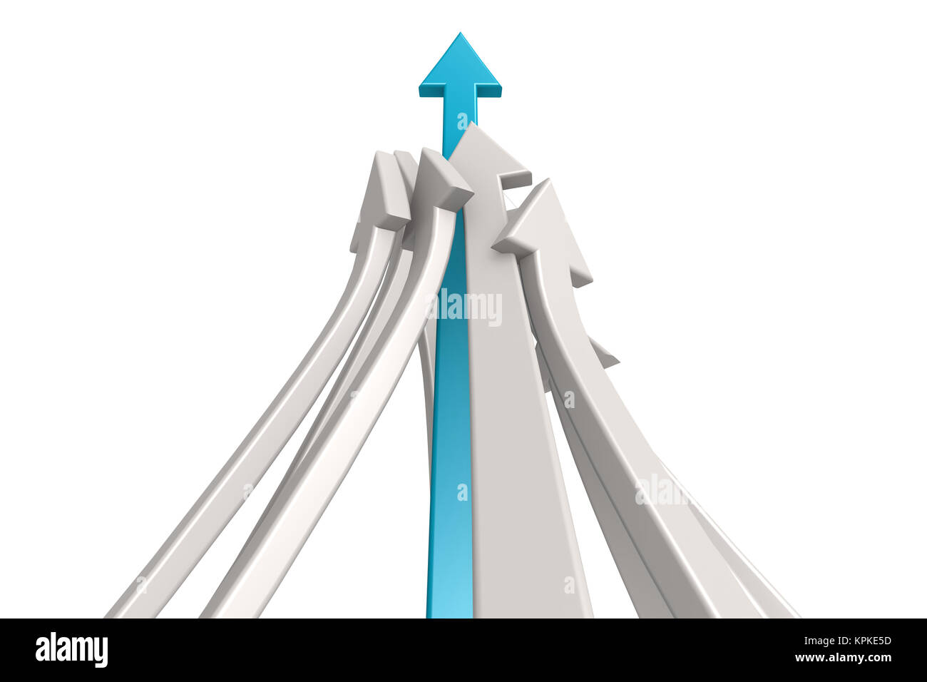 Leading blue arrow Stock Photo - Alamy