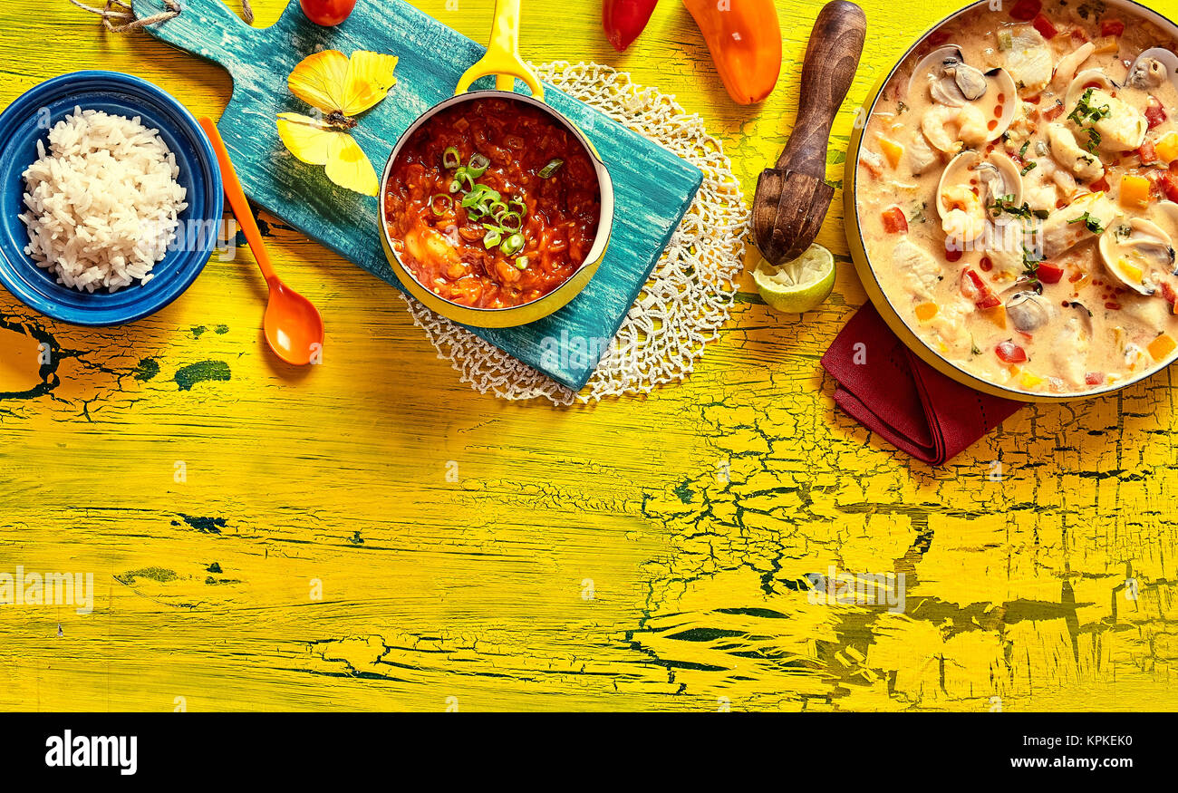 Traditional Brazilian clam shell casserole with Venus shells in a ...