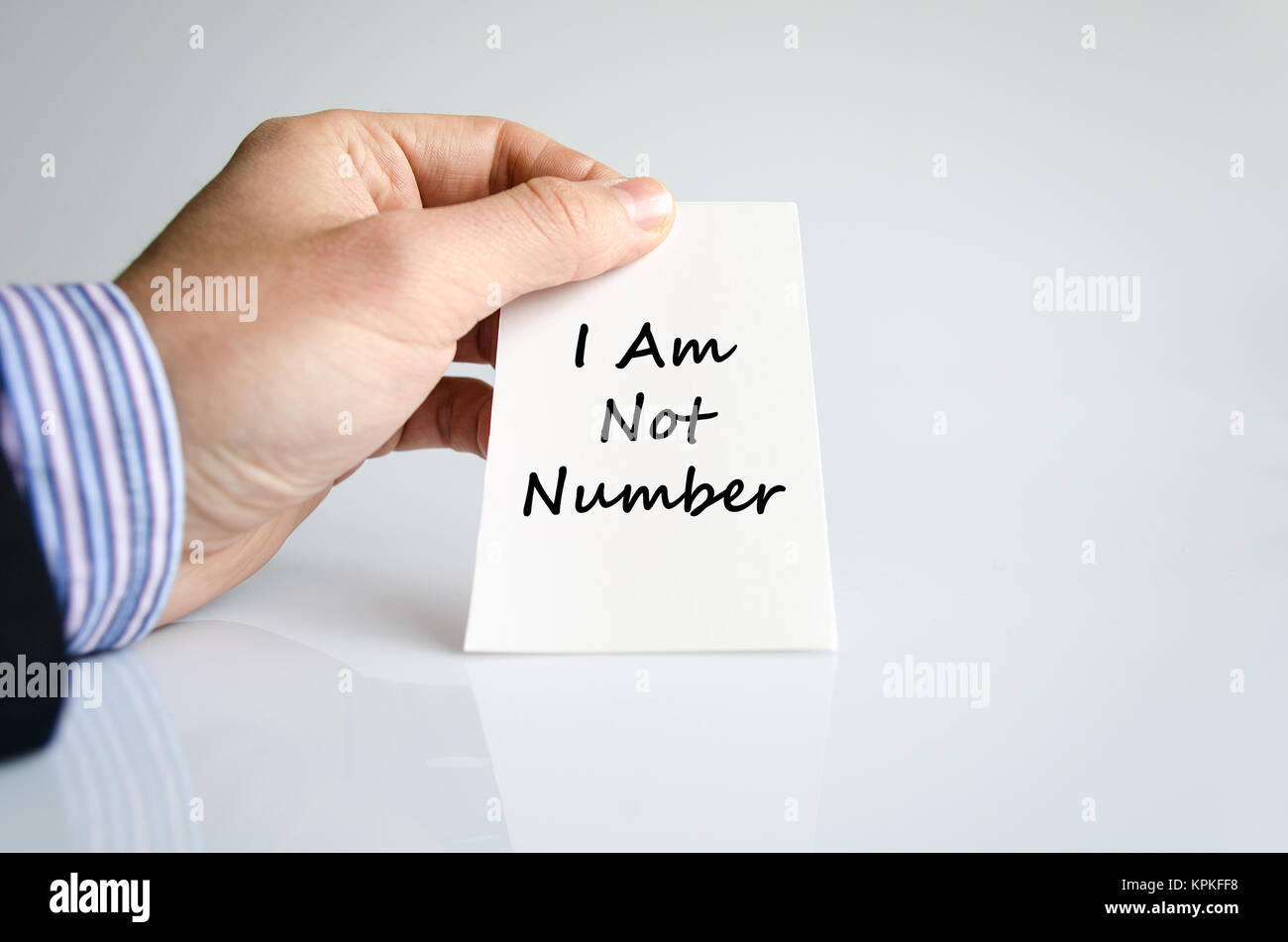 I am not a number text concept Stock Photo - Alamy