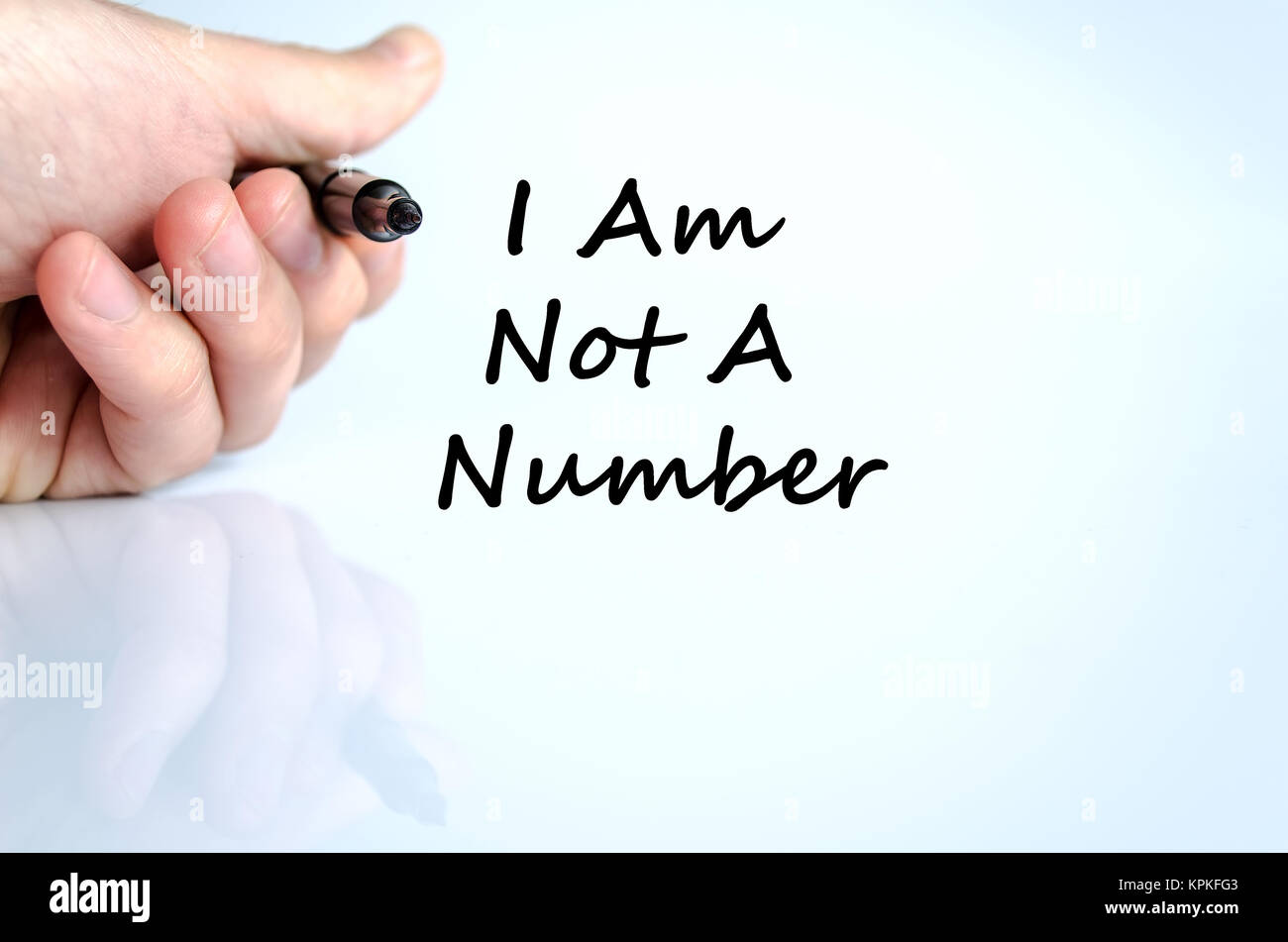 I am not a number text concept Stock Photo - Alamy