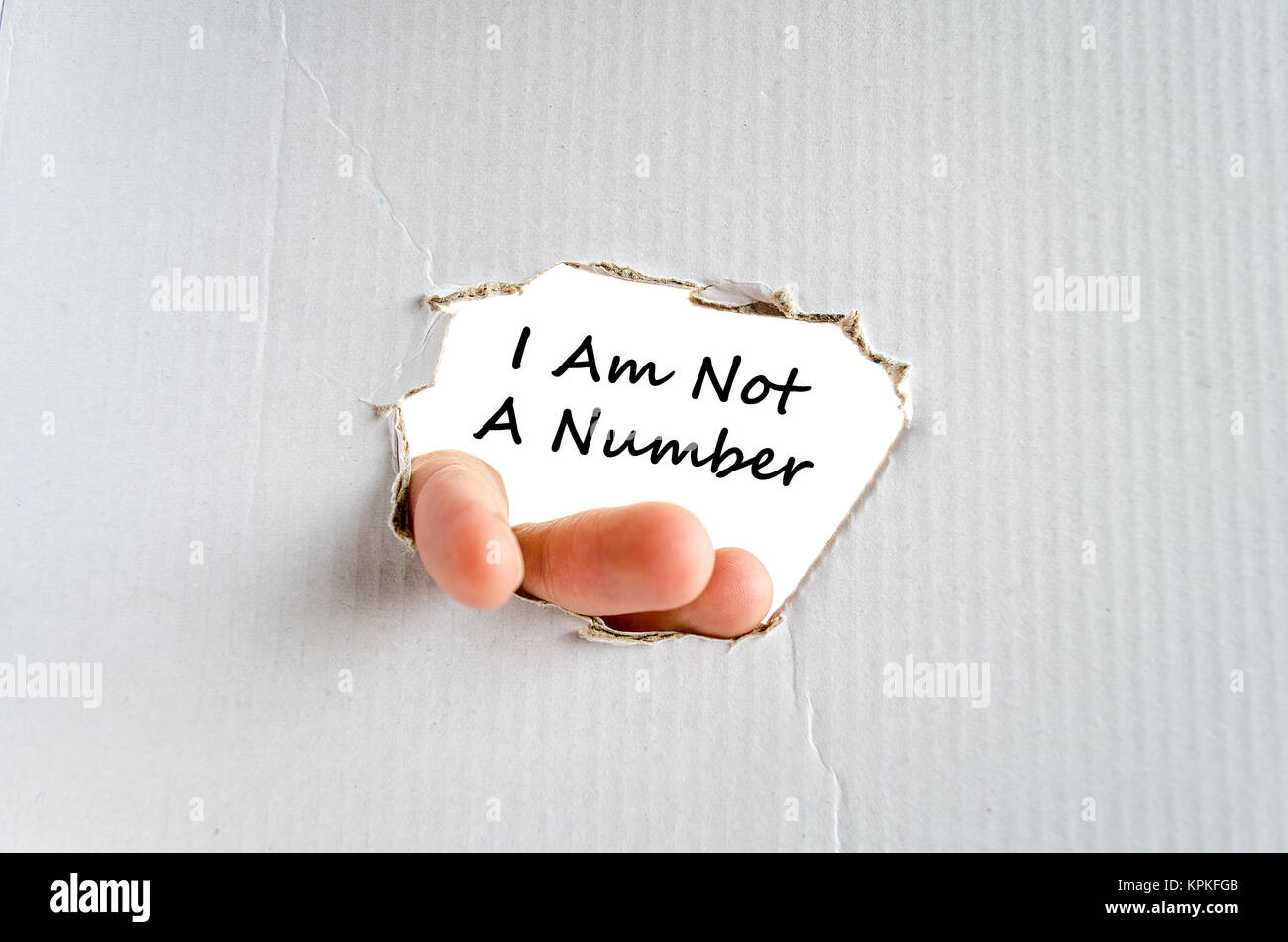 I am not a number text concept Stock Photo - Alamy