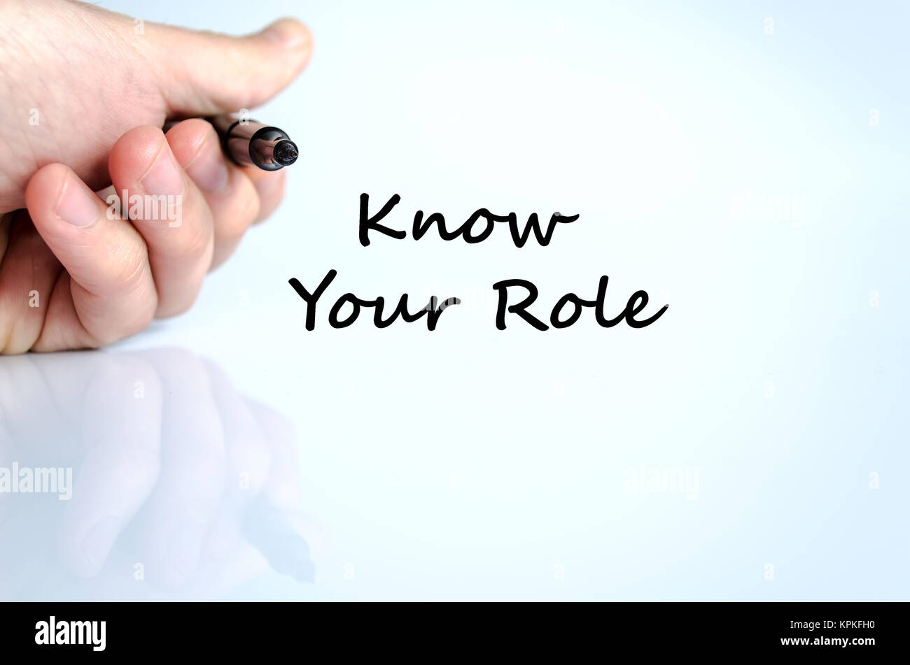 Know your role text concept Stock Photo - Alamy
