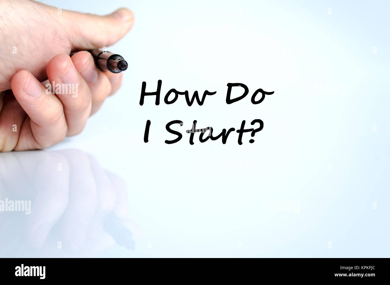 How do i start text concept Stock Photo - Alamy