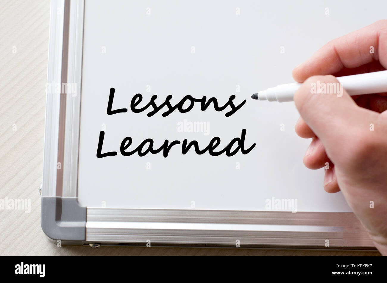 Lessons learned written on whiteboard Stock Photo - Alamy Lessons learned written on whiteboard Stock Photo - Alamy