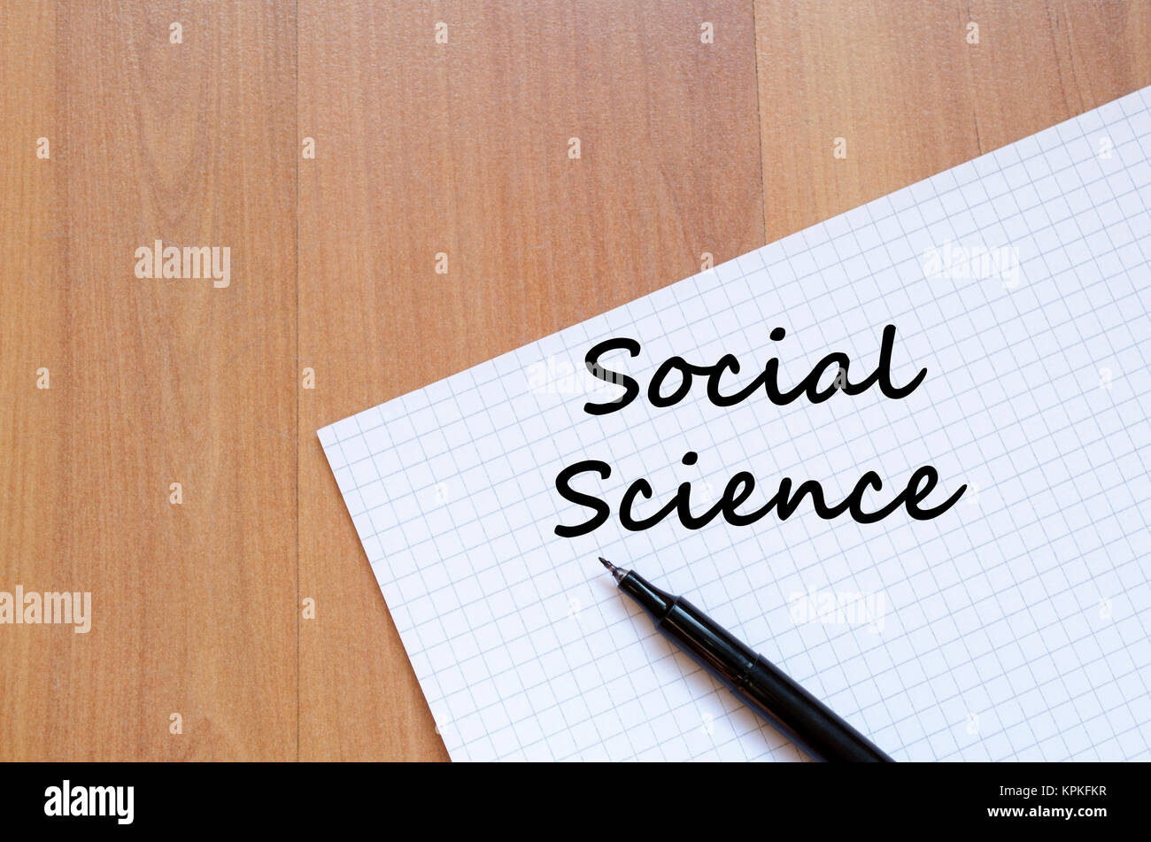 Social science write on notebook Stock Photo - Alamy