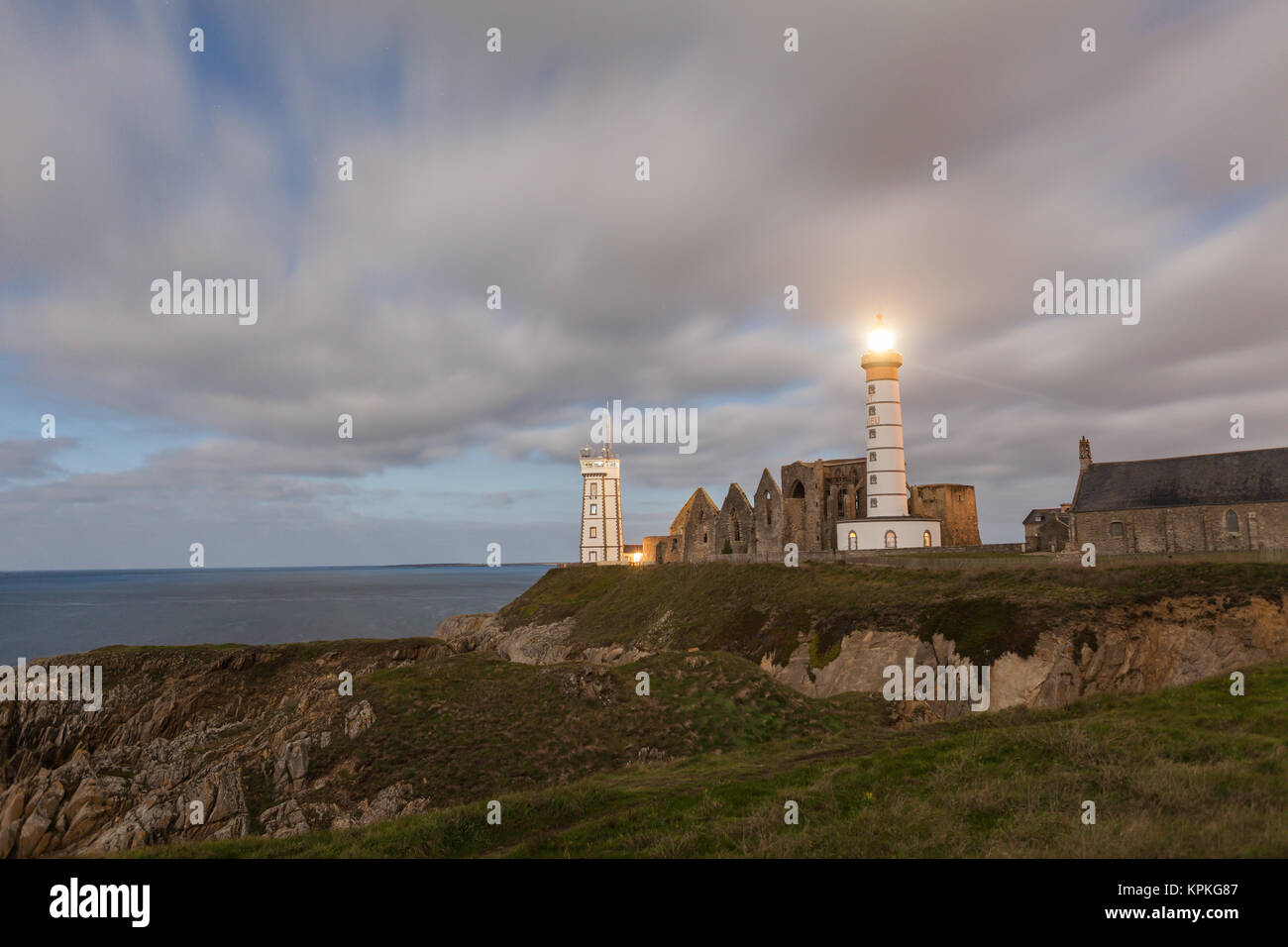 Lighthouse and ruin of monastery hi-res stock photography and images ...
