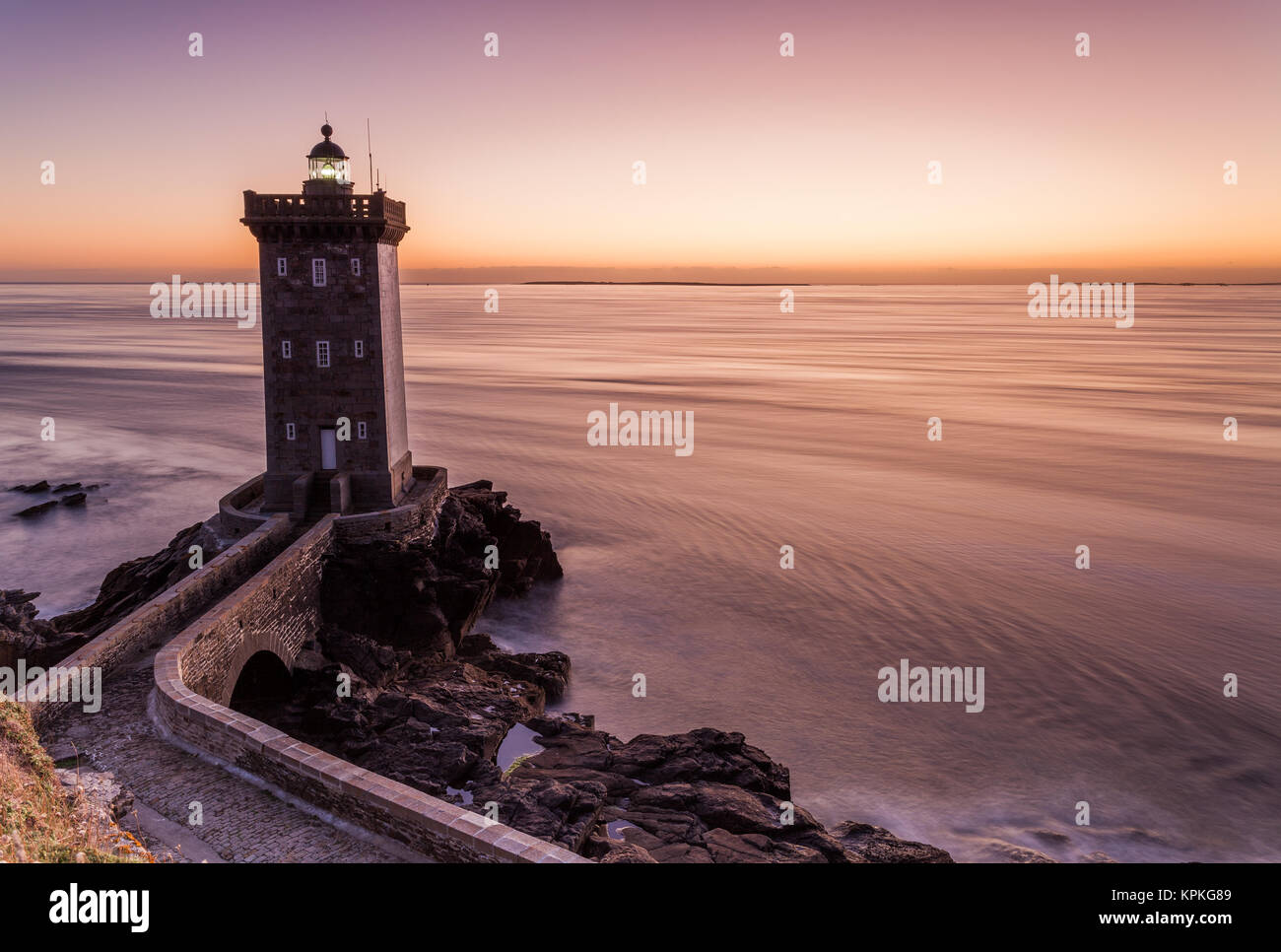 lighthouse at sunset Stock Photo - Alamy