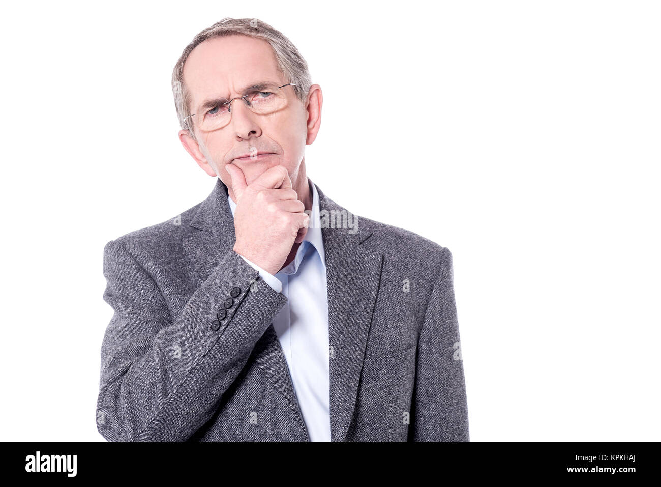 Picture of serious senior man Stock Photo - Alamy