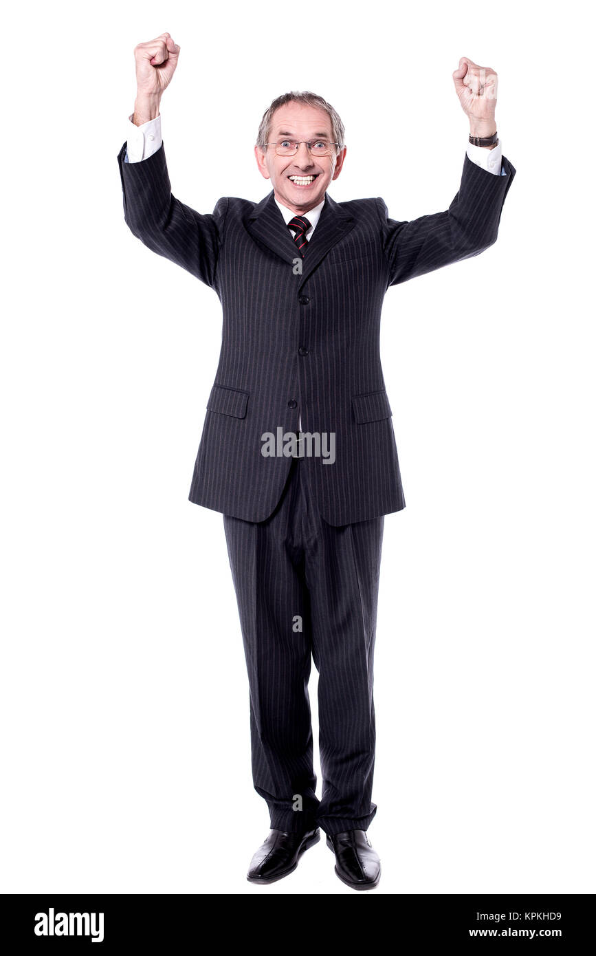 Experienced corporate man sharing success Stock Photo - Alamy