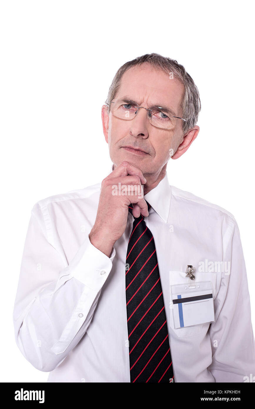 Old wise guy thinking Stock Photo - Alamy